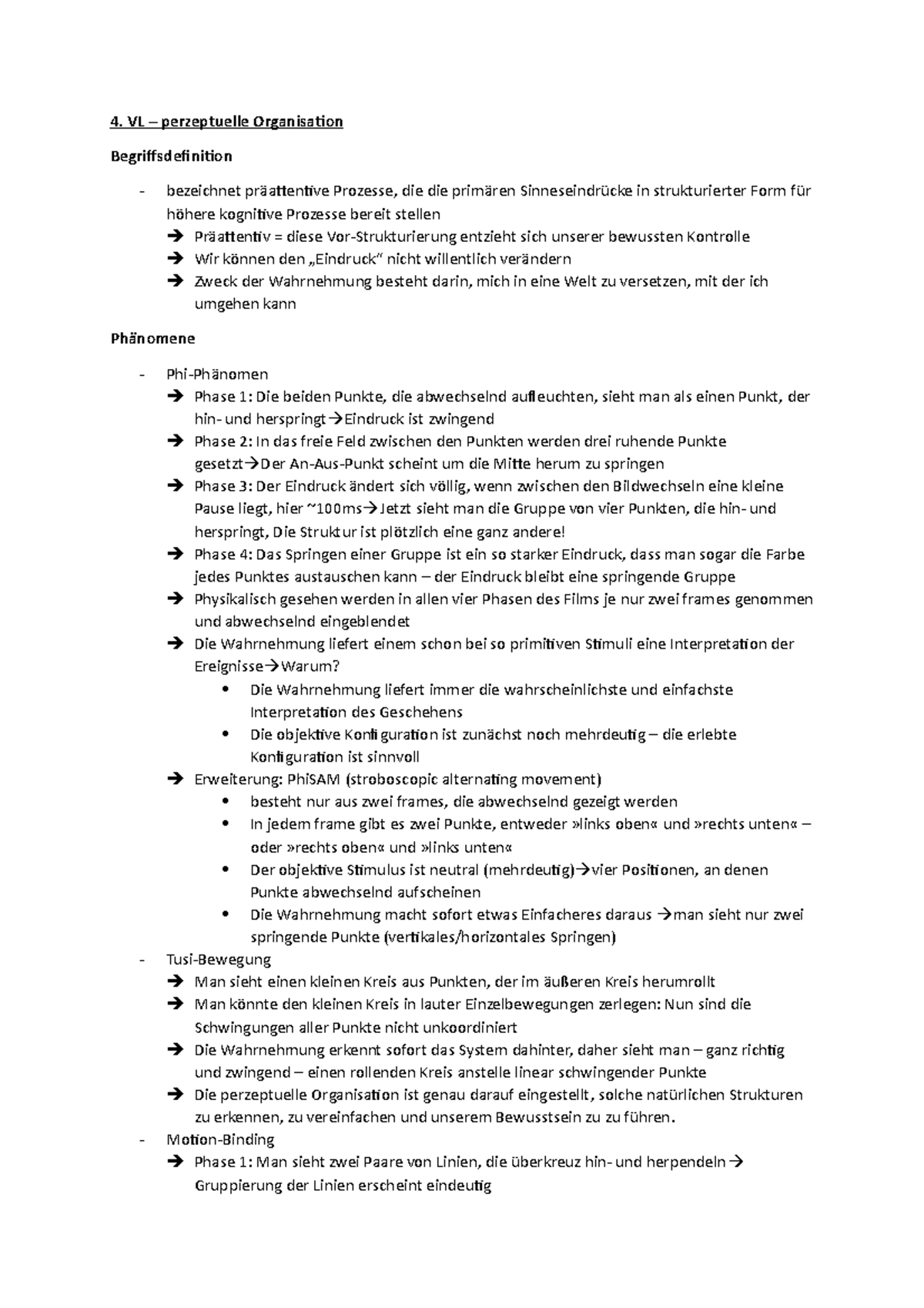 Perzeptuelle Organisation - Motion-Binding Phase 1: Man sieht zwei ...