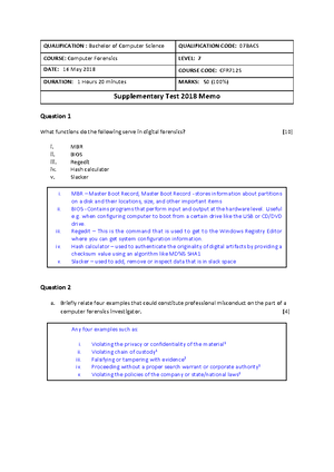 Computer Forensics Test 1 2017 - FACULTY OF COMPUTING AND INFORMATICS ...