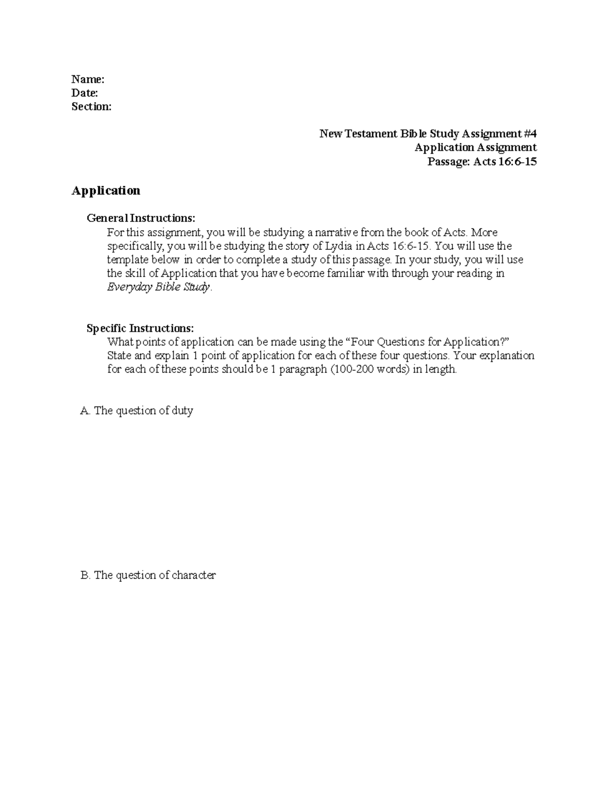 BIBL 110 - Bible Study Application Assignment Template (AY2122) - Name ...