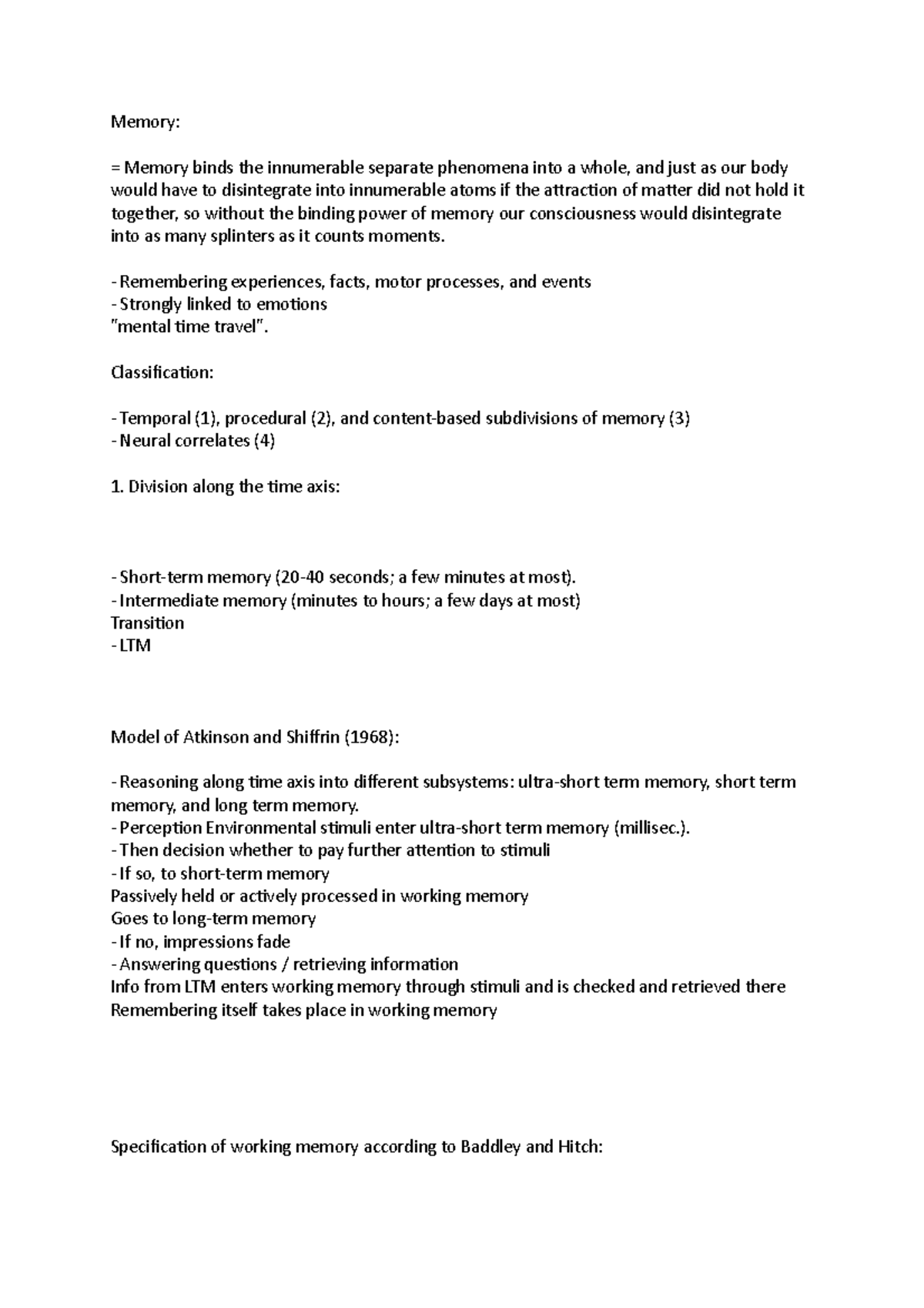 Memory Social Psycho Memory Memory Binds The Innumerable Separate Phenomena Into A Whole