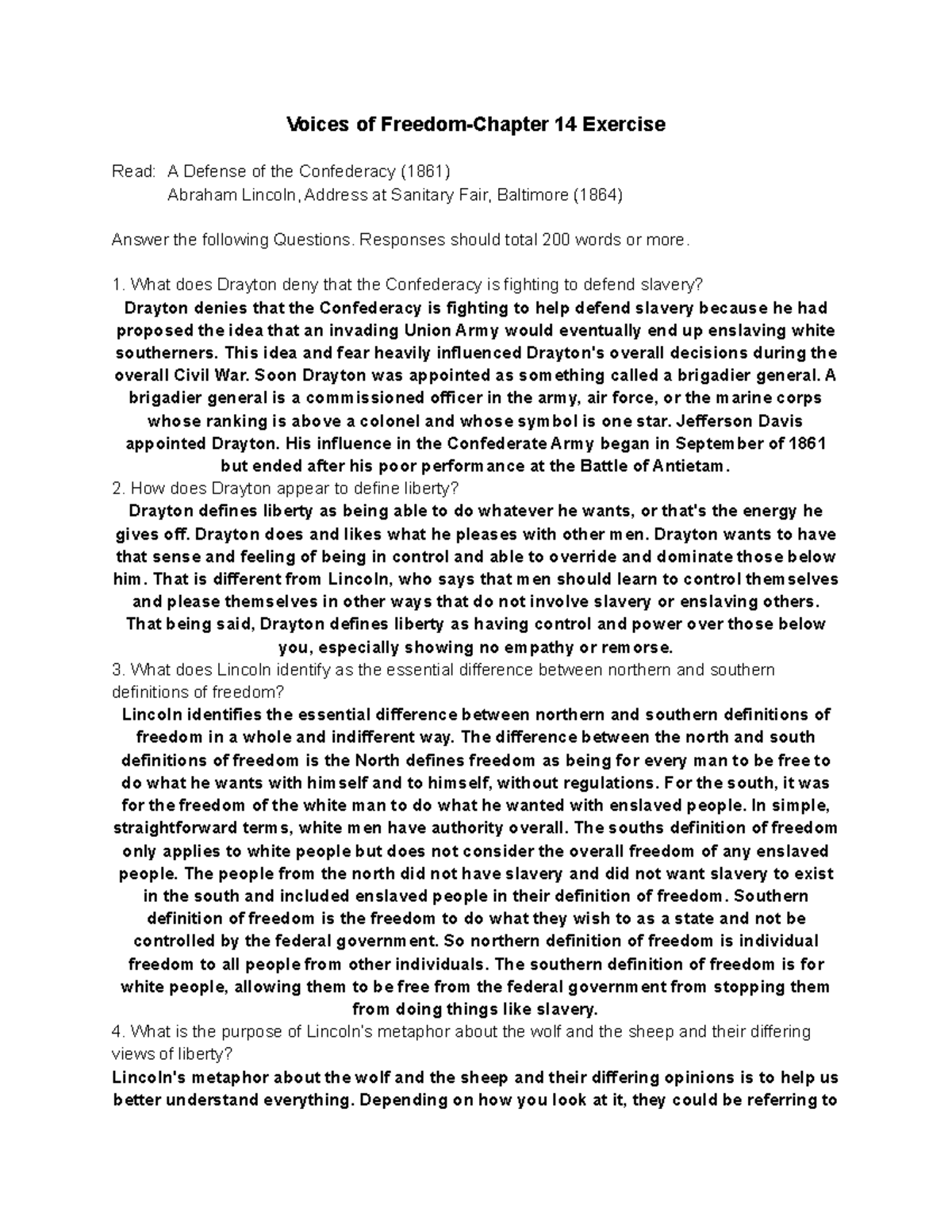 Voices of Freedom-Chapter 14 Exercise - Voices of Freedom-Chapter 14 ...