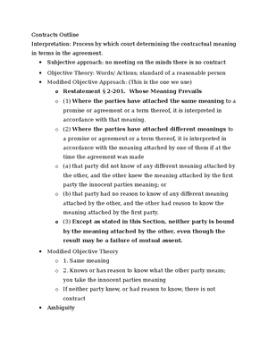 Contract Note Sheet - Contract Basics Contracts Flow: LORAC PeDF Which ...