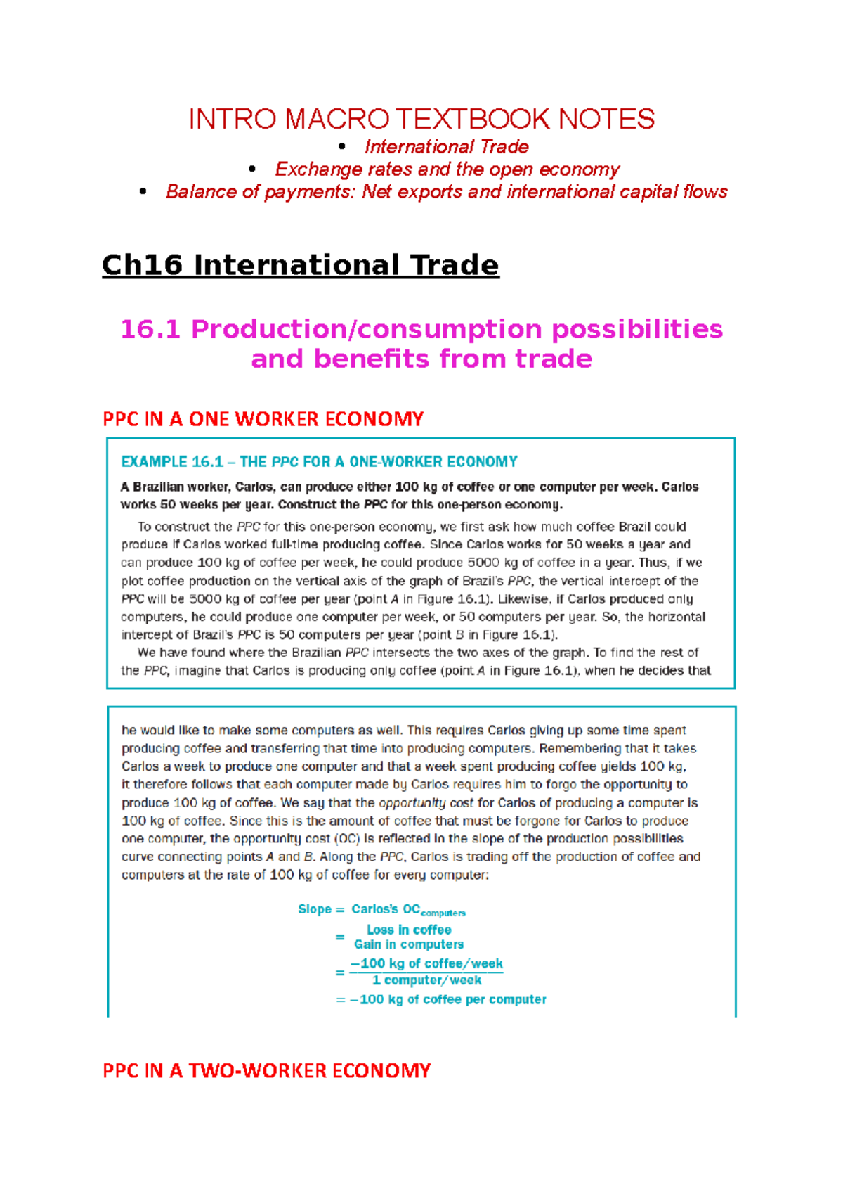 Intro Macro Week 11 & 12 - International Trade, Exchange Rates, Balance ...