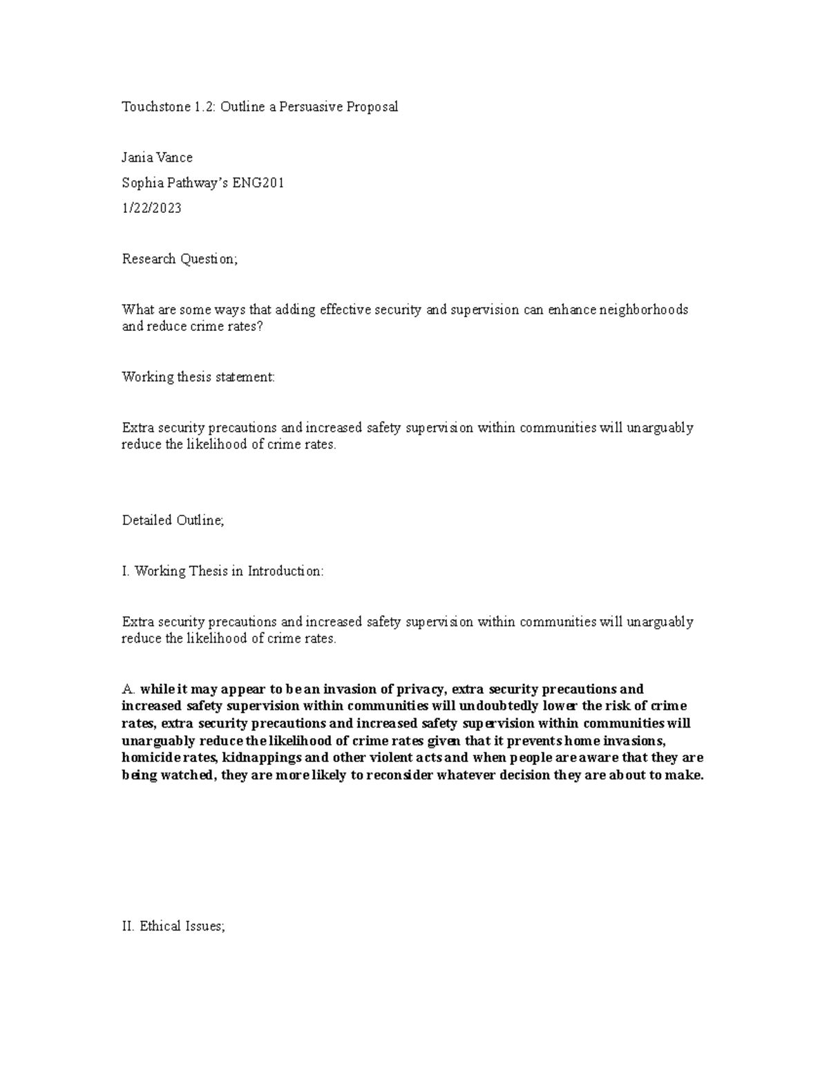 Touchstone 1.2 Outline a Persuasive Proposal copy copy - Touchstone 1: Outline a Persuasive ...