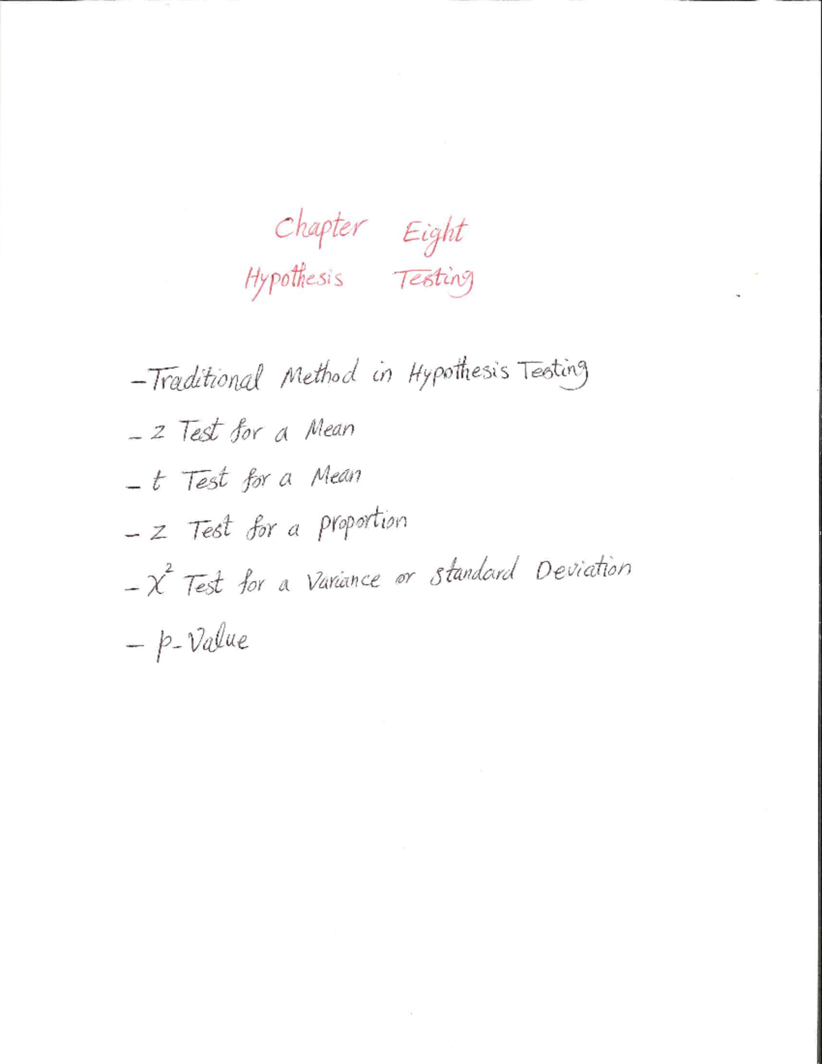 Hypothesis Testing Hand written - BUSI 650 - Studocu