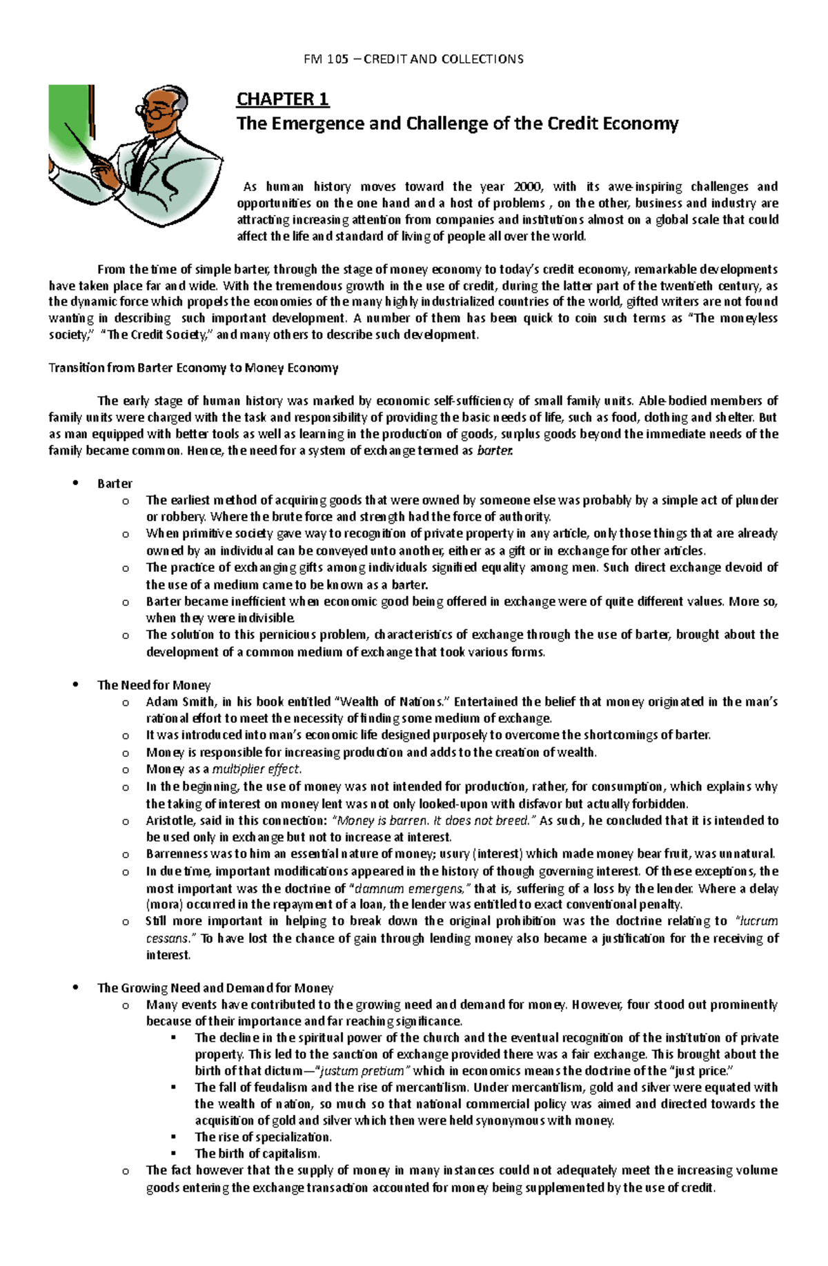 Chapter 1 The Emergence and Challenge of the Credit Economy - CHAPTER 1 ...