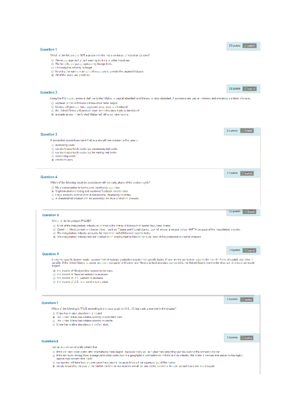 Intl.Economies Week 2 exam - ECON 2180 - Studocu