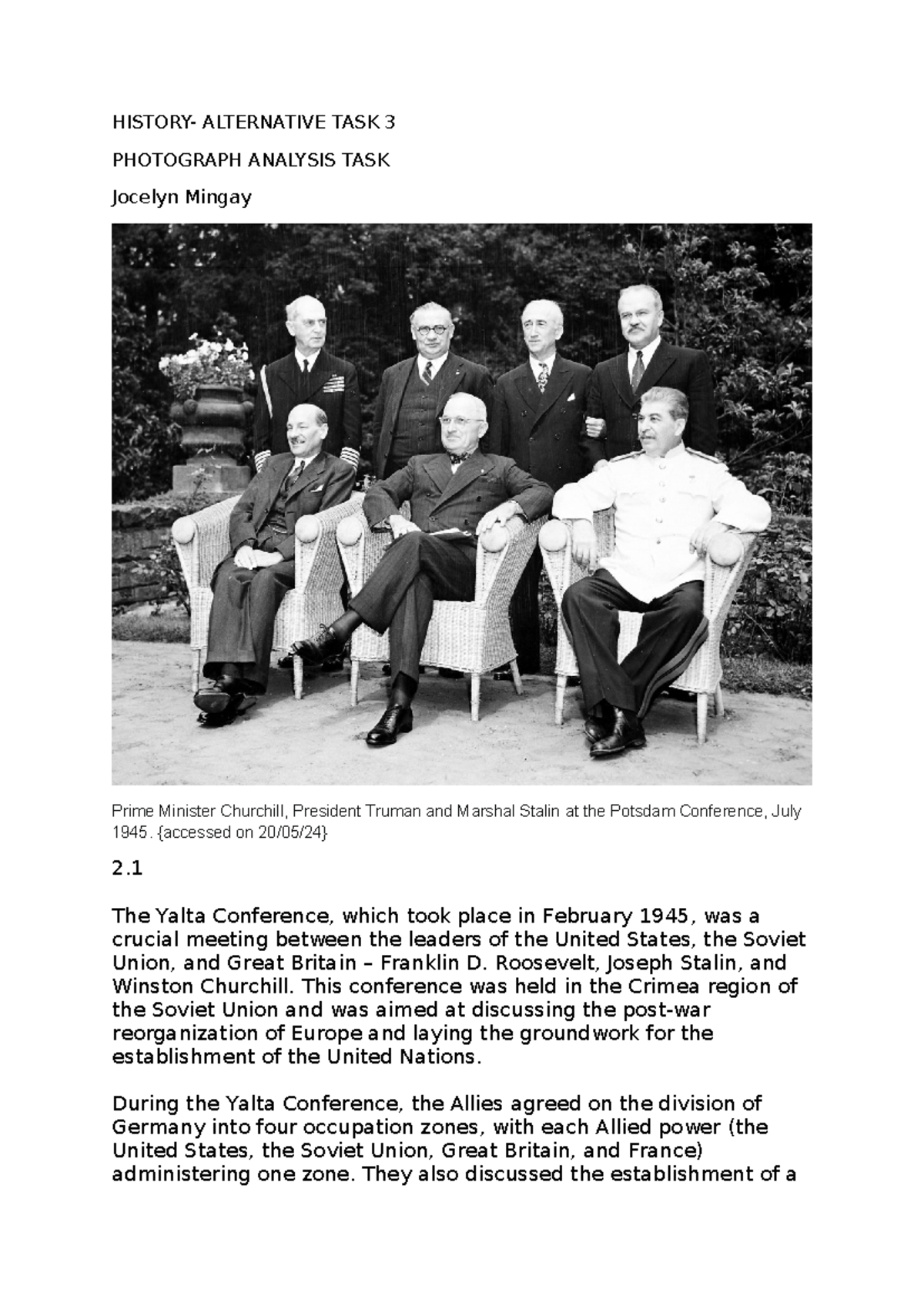 History task 3 - source analysis - HISTORY- ALTERNATIVE TASK 3 ...