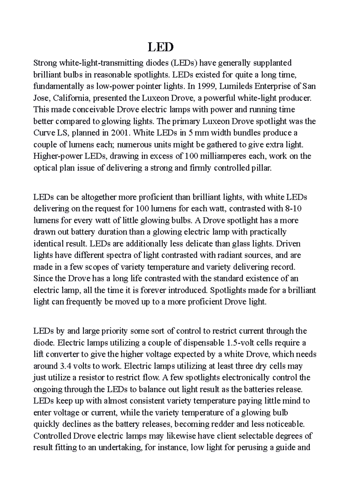 LED - Shafina - LED Strong white-light-transmitting diodes (LEDs) have ...