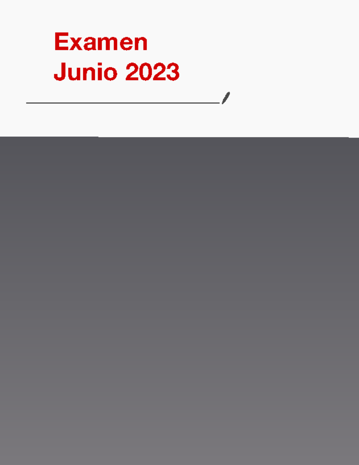 Examen Junio 2023 - Examen Junio 2023 a) En lte alto como nos dan la intensidad de la fuente ...