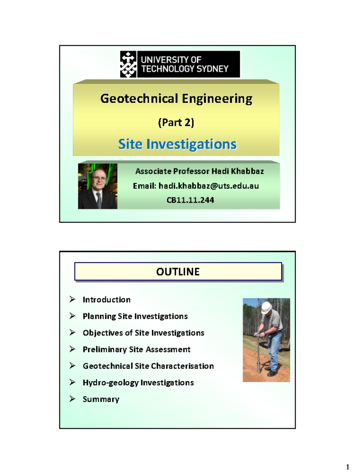 2-Site investigation-22s - Geotechnical Engineering (Part 2) Site ...