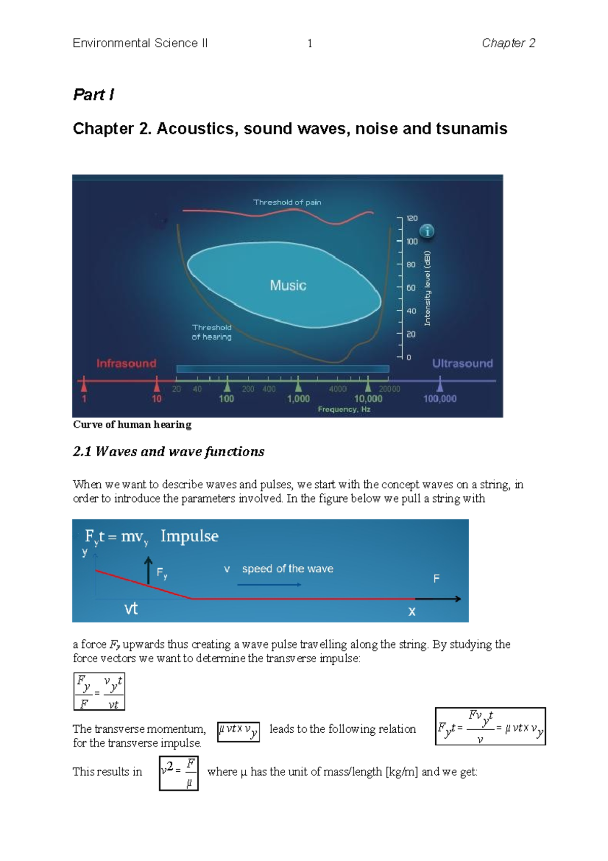 183Ch2 - notes for course in physics - Part I Chapter 2. Acoustics ...