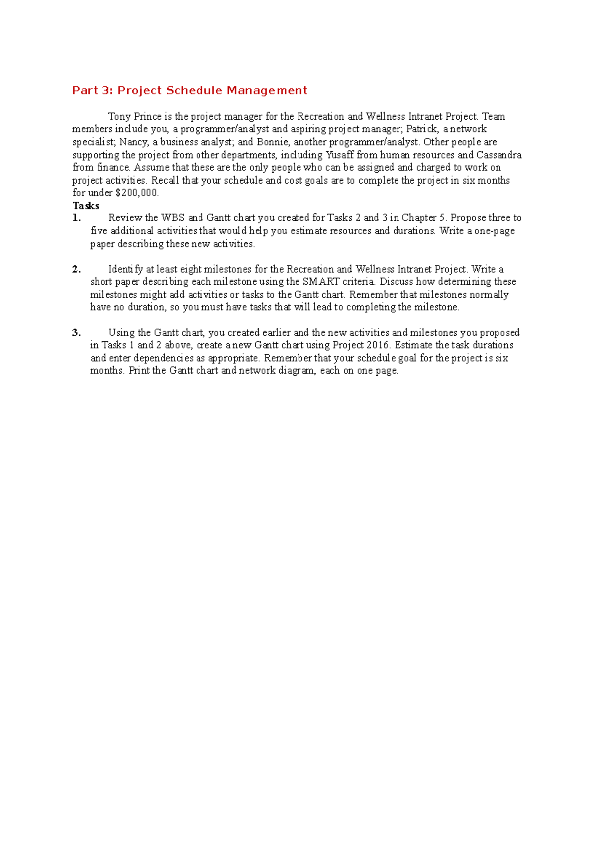 Part 3 Time Management - Project Management - Studocu