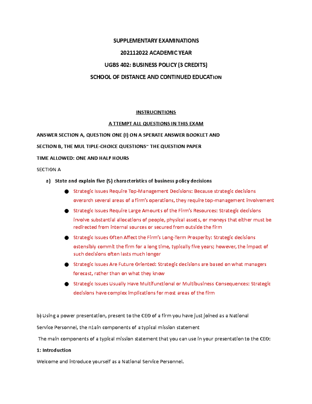 Bus Pass - good - SUPPLEMENTARY EXAMINATIONS 202112022 ACADEMIC YEAR ...