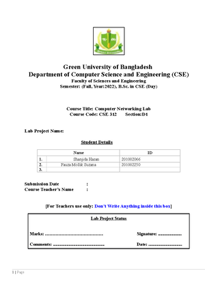 2010 02207 2010 02202 Project Report Data Communication - 1 Green ...