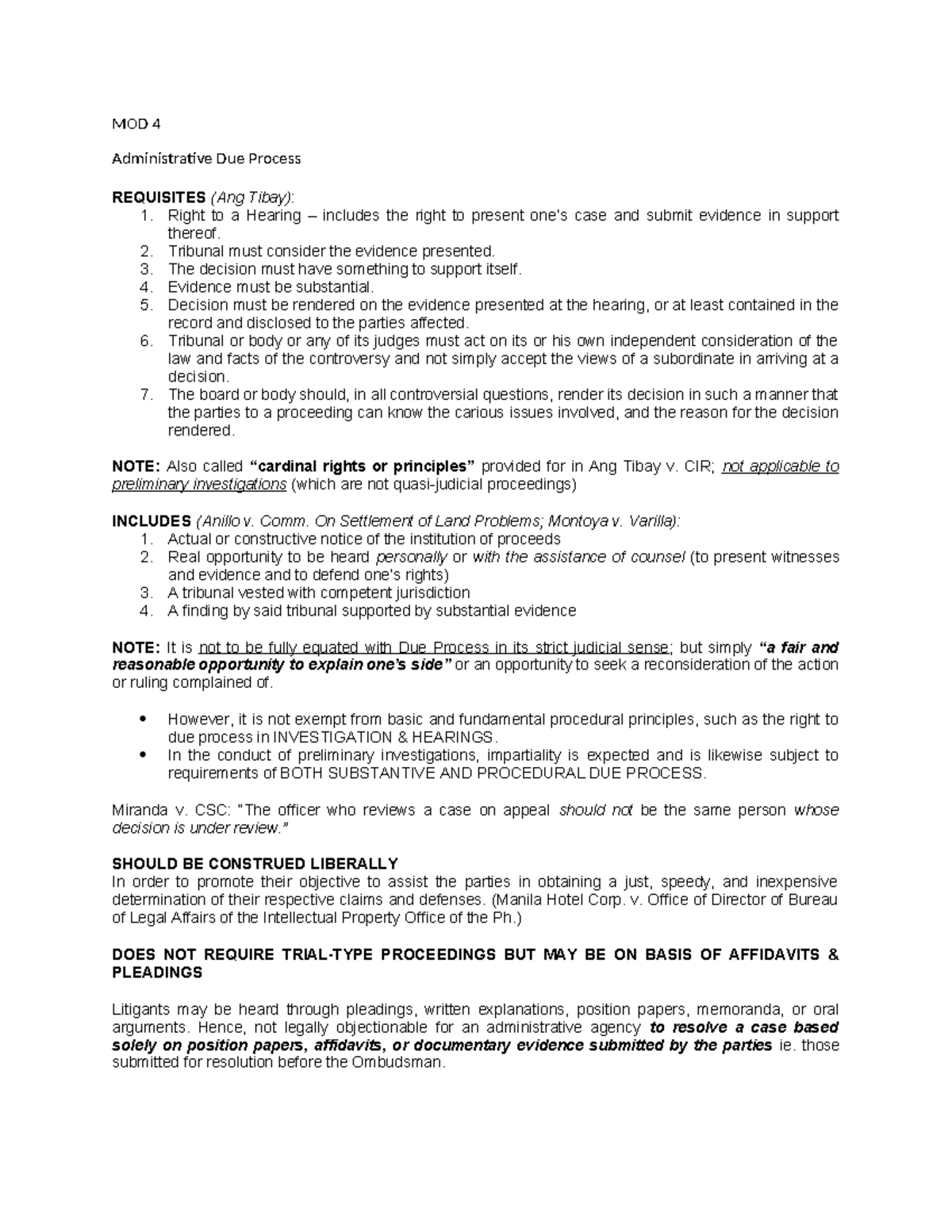 Due Process in Administrative Procedure and School Discipline - MOD 4 ...