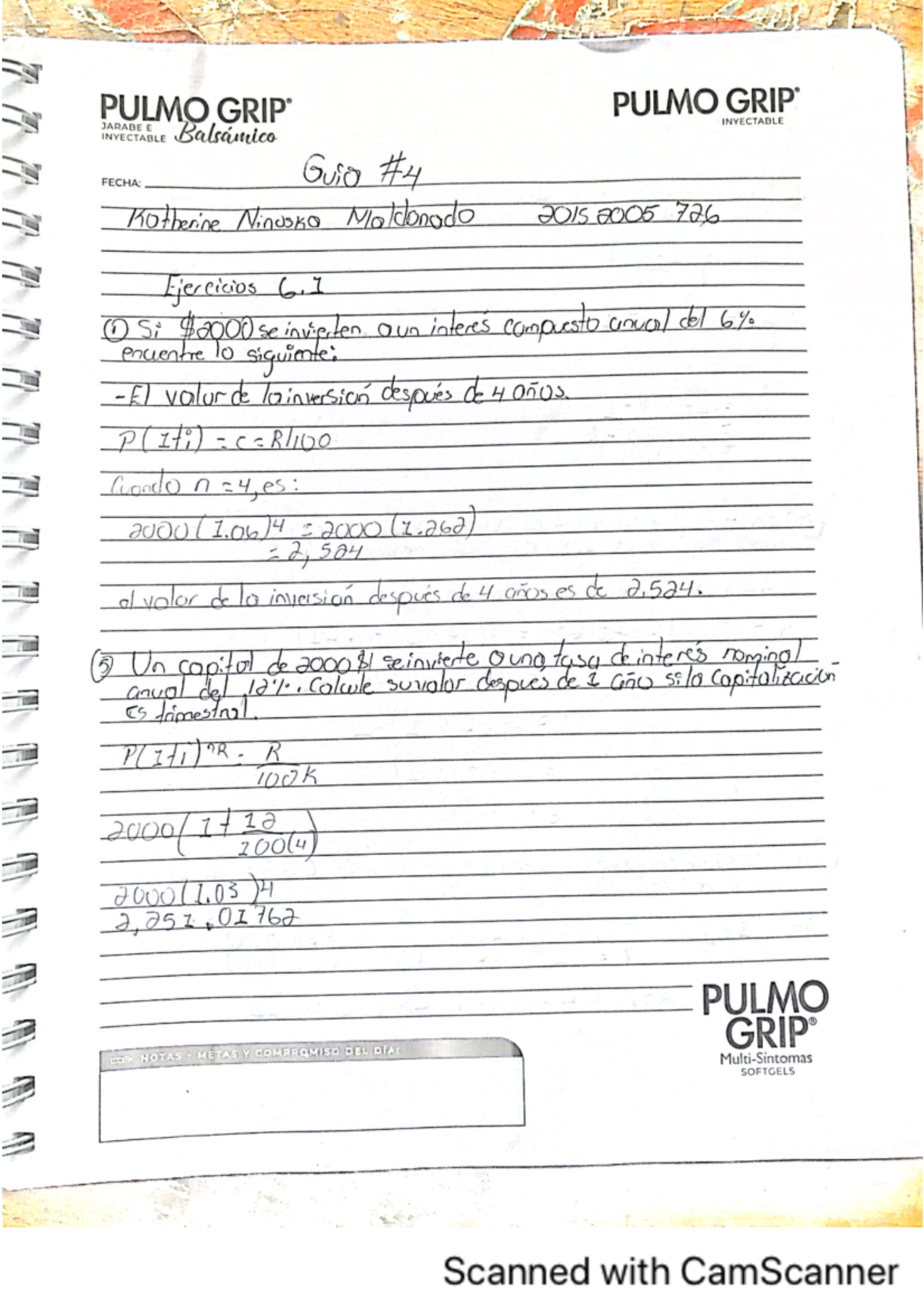 Tarea - PULMO PULMO JARABE E Balsamico INYECTABLE INYECTABLE FECHA ...