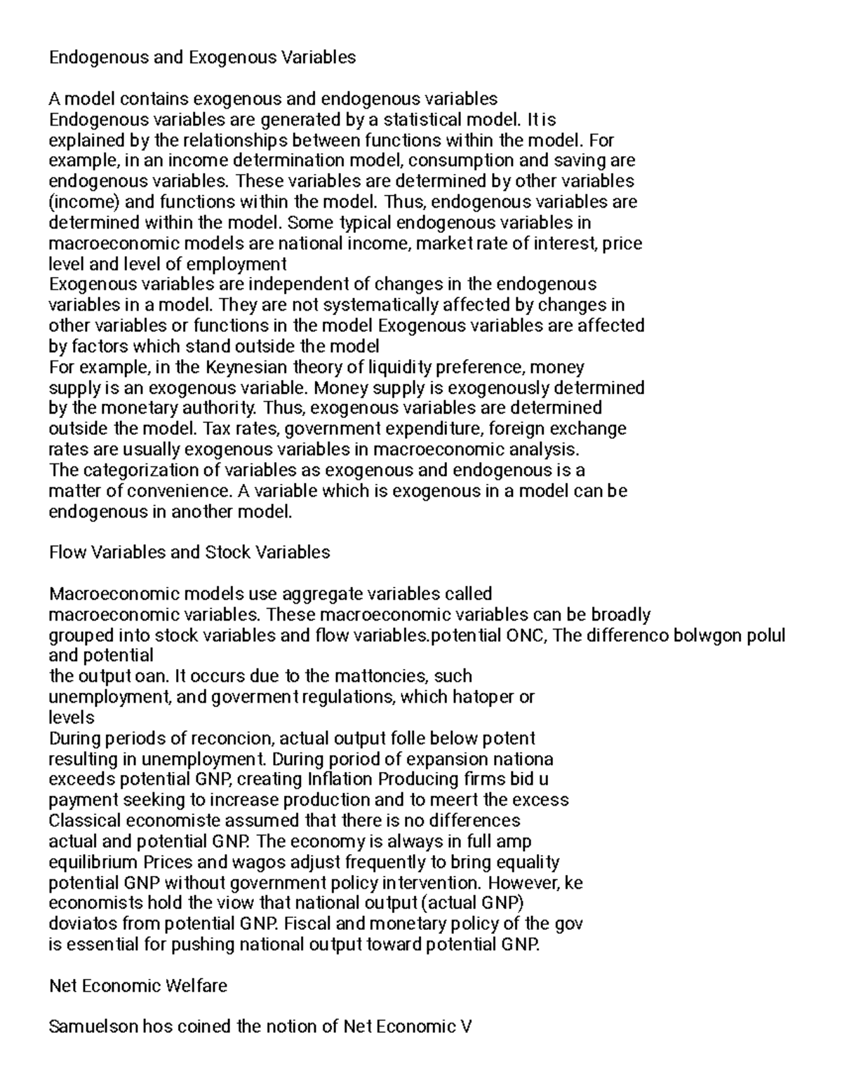 Endogenous and Exogenous Variables - It is explained by the ...