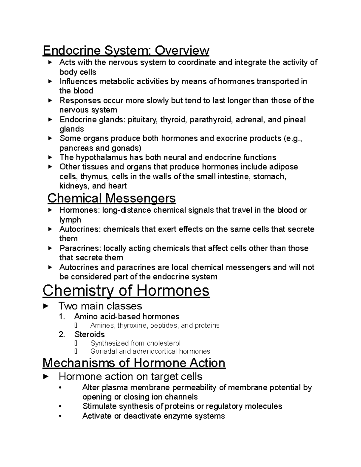 Introduction to Hormones and Second Messenger Systems - Endocrine ...