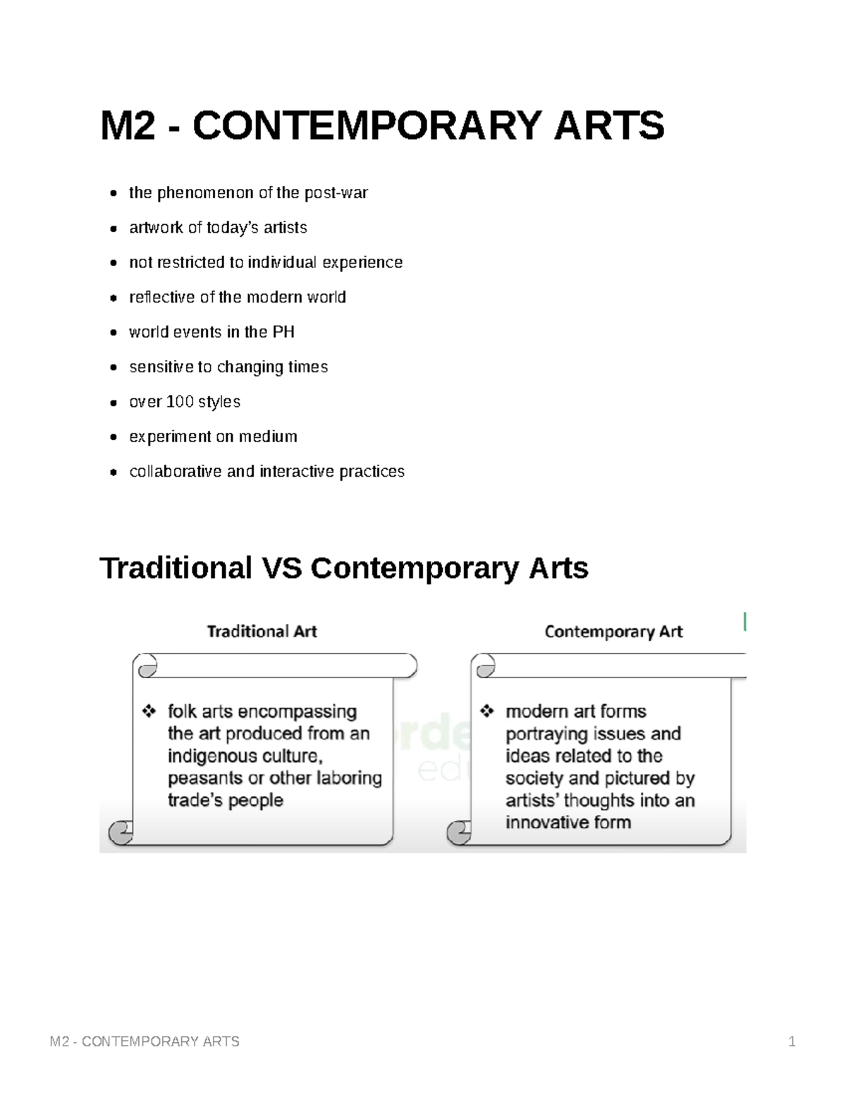 Module 2 - Contemporary ARTS - the phenomenon of the post-war artwork ...
