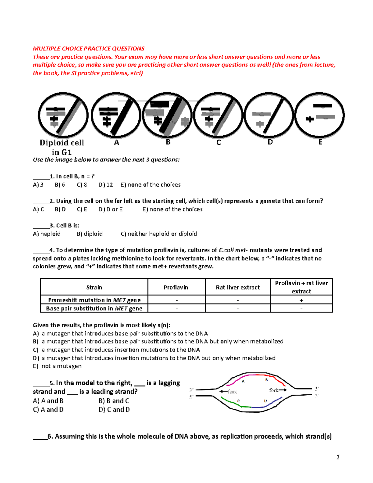 BIOL 202 Exam 1 STUDY Practice Questions - MULTIPLE CHOICE PRACTICE ...