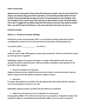 Lesson 4 Study Guide Cell Structure - Lesson 4 Study Guide – Cell ...