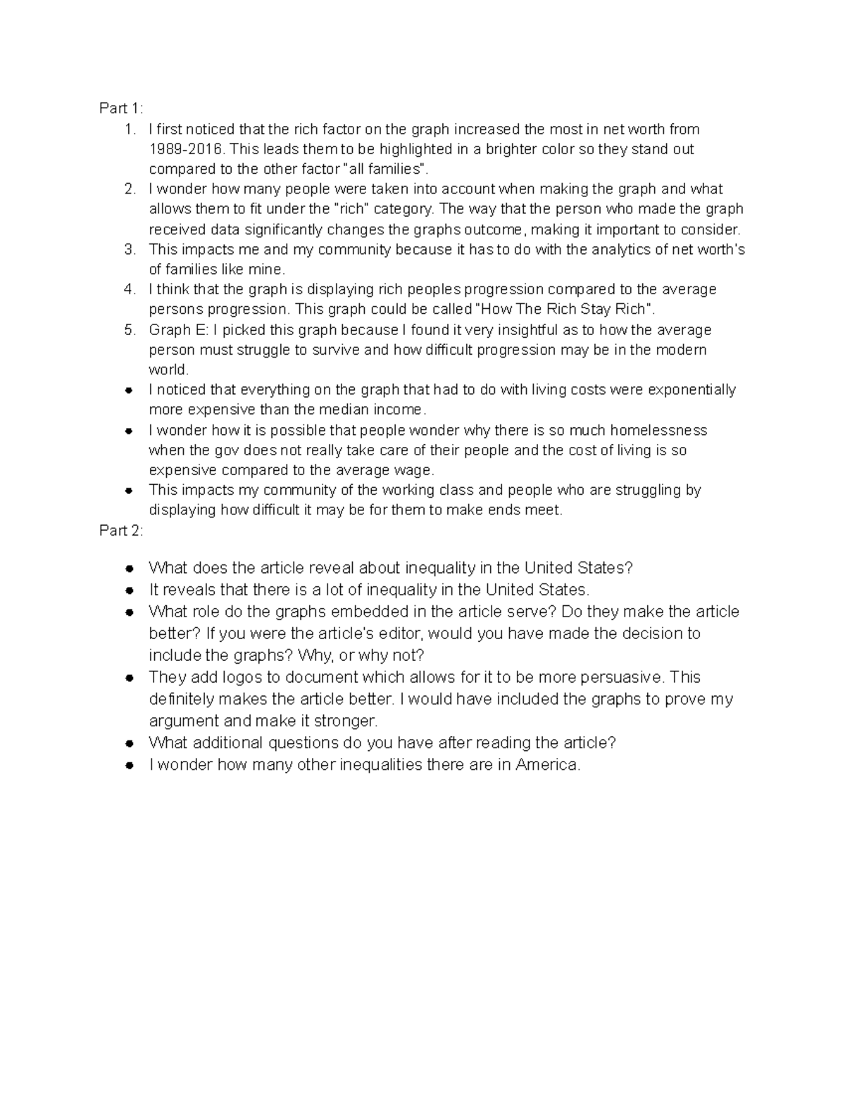 Visual Literacy assignment - Part 1: 1. I first noticed that the rich ...