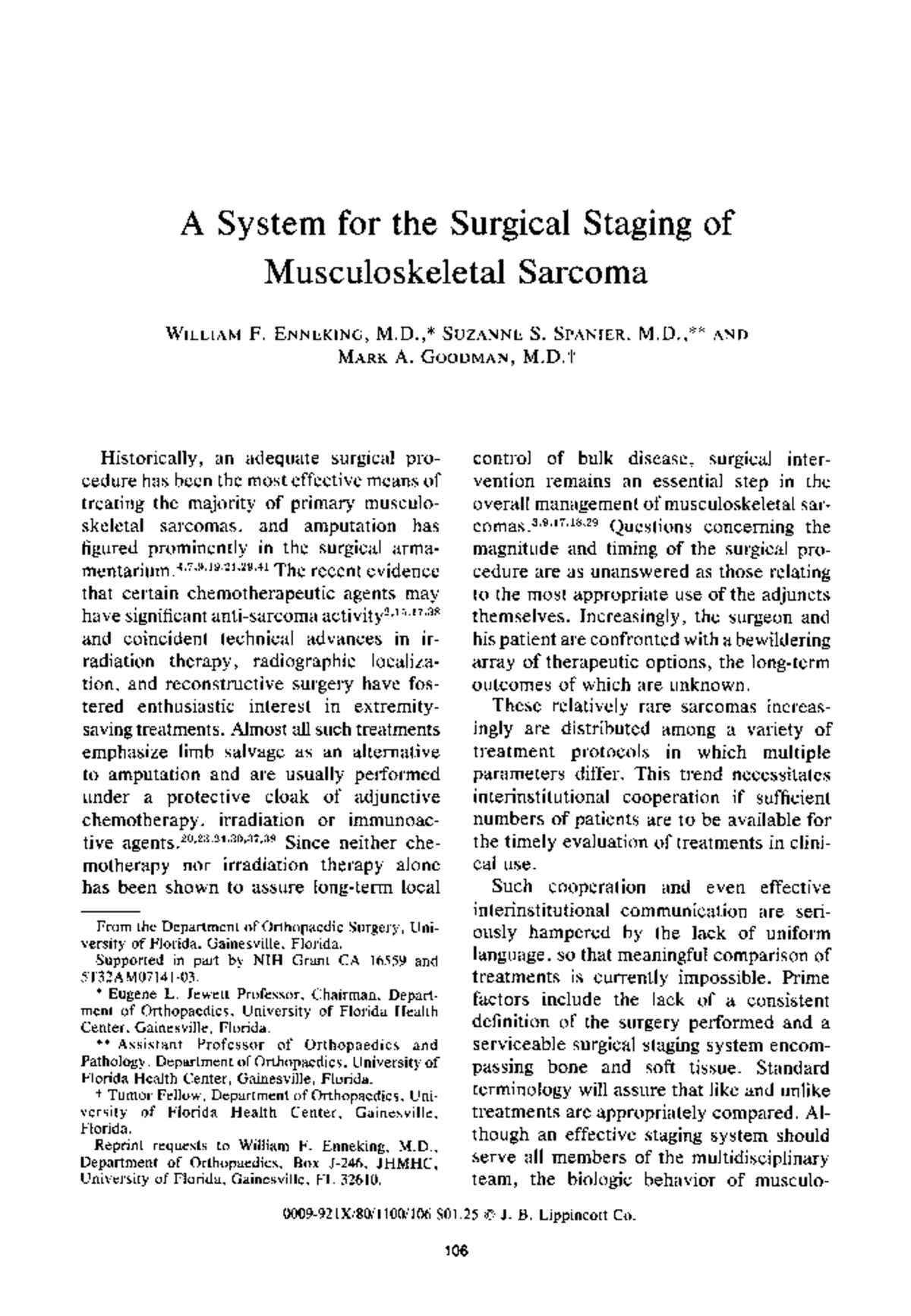 Enneking-Staging-1980 - A System for the Surgical Stagingof ...