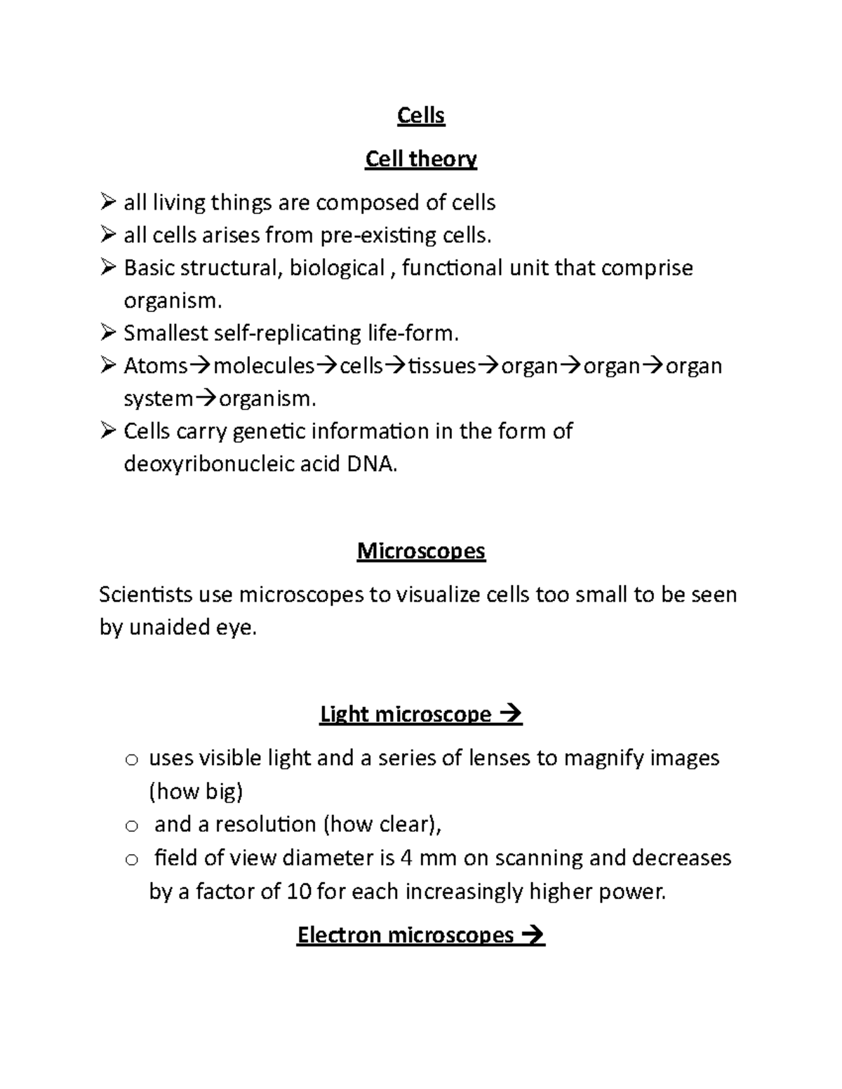 Cell - biology first year students general biology - Cells Cell theory ...