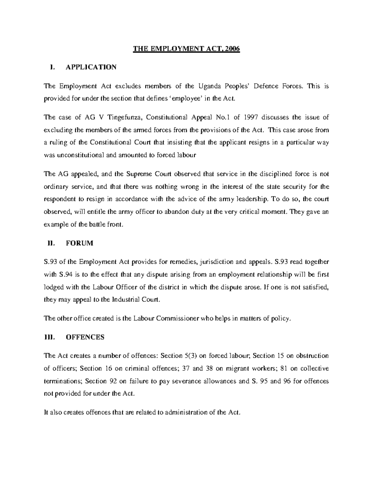 Guidance Notes on the Employment Act, 2016 - THE EMPLOYMENT ACT, 2006 I ...