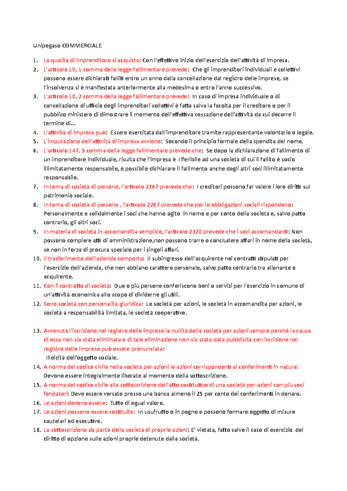 Commerciale Unipegaso 2 ANNO - Unipegaso COMMERCIALE La qualità di ...