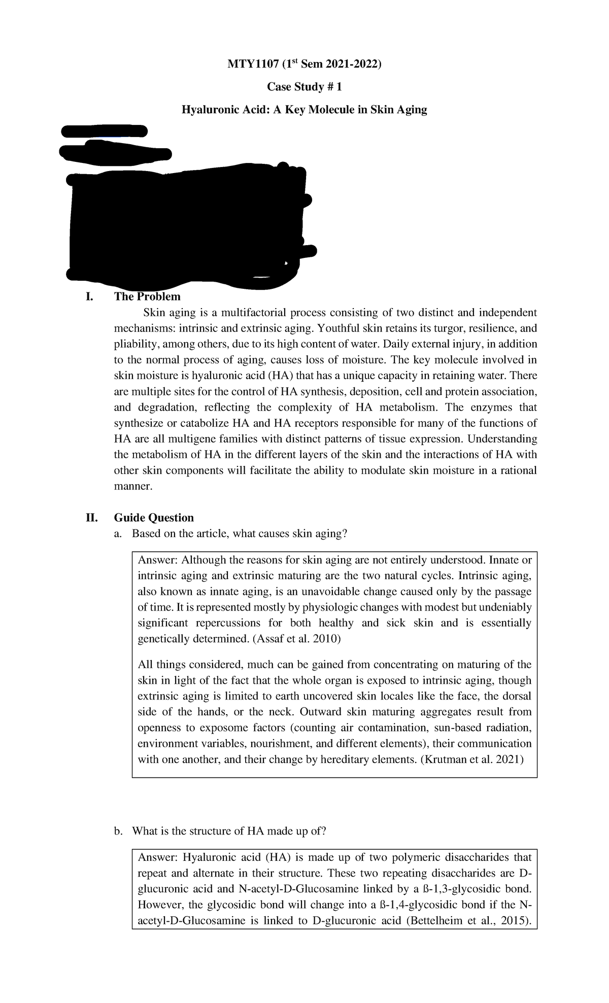 Case Study - Hope it cant help - Medical Technology - FEU - StuDocu