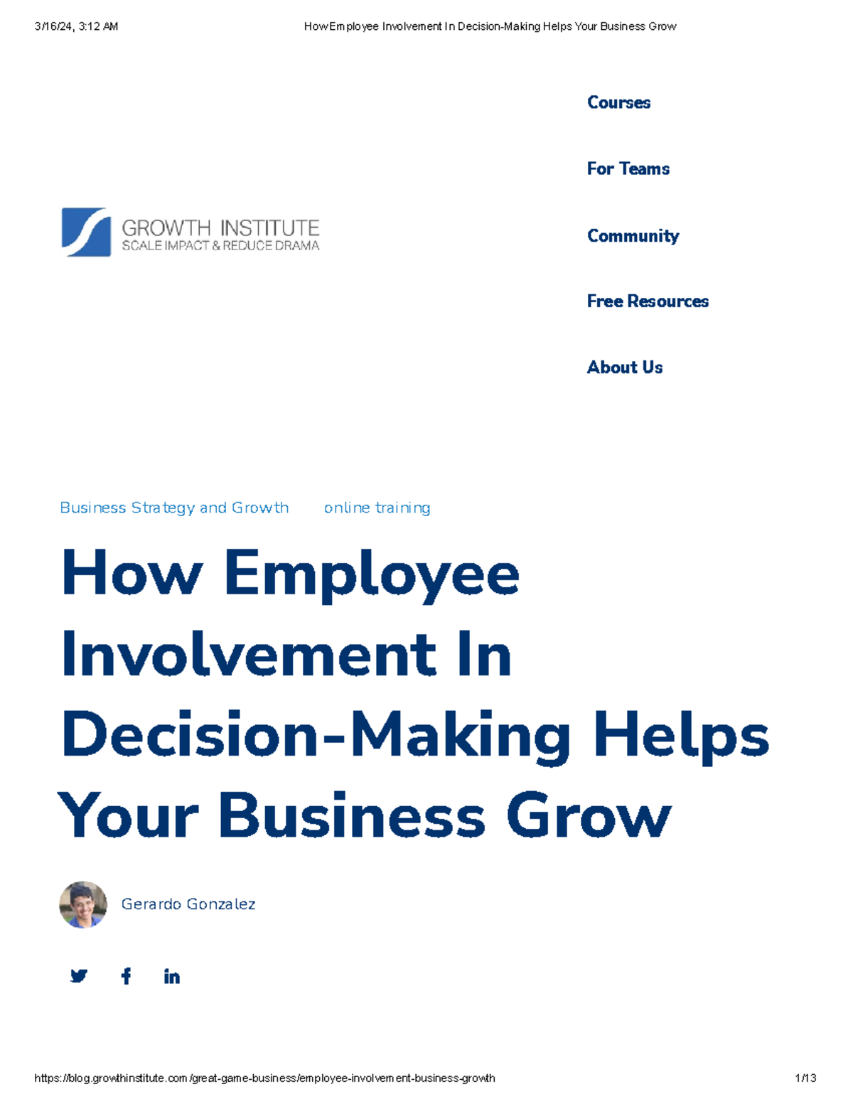 How Employee Involvement In Decision-Making Helps Your Business Grow ...