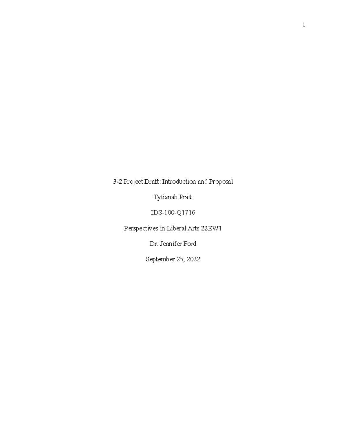 3-2 Project Draft - Received maximum credit, hope this helps future ...