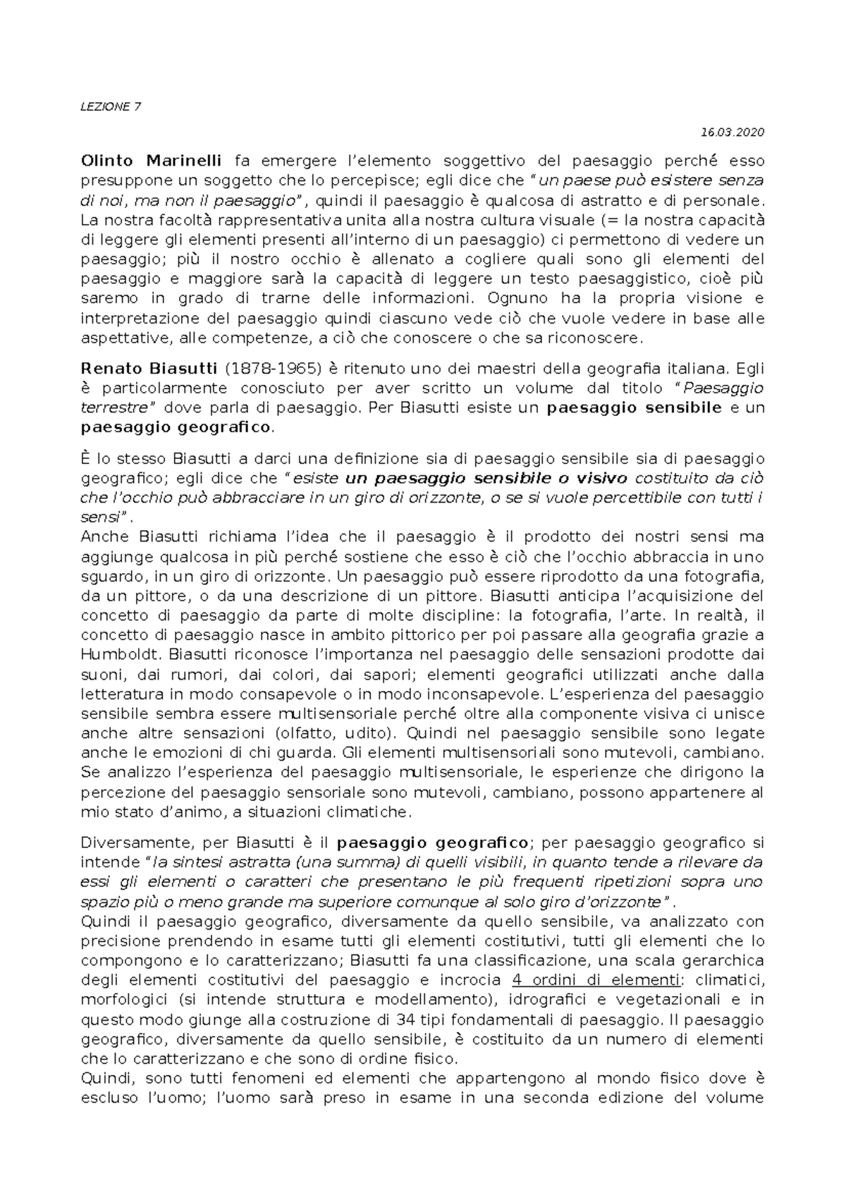 Lezione 7 - LEZIONE 7 16. Olinto Marinelli fa emergere l’elemento ...