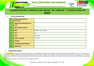 Planificador EDA 4 de 5to Sec - “Año de la unidad, la paz y el desarrollo” PLANIFICACIÓN DE LA ...