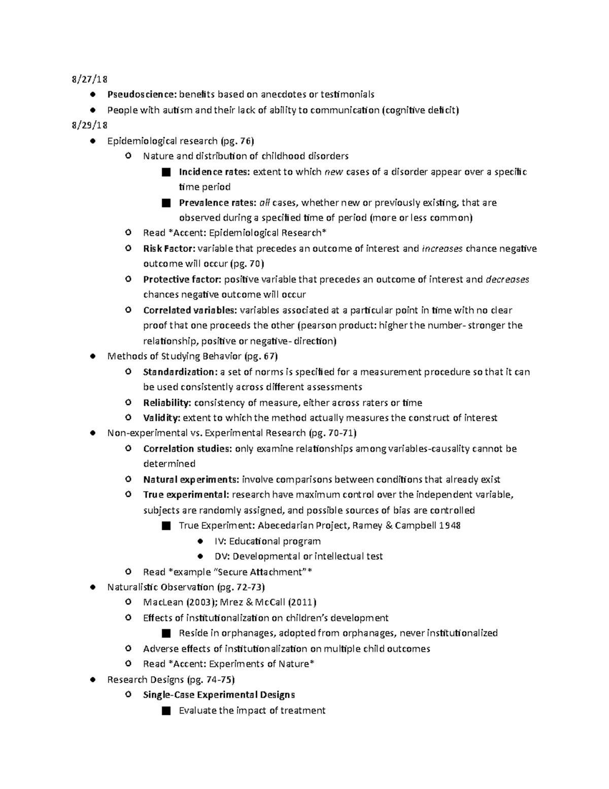 Exam 1 notes - 8/27/ Pseudoscience: benefits based on anecdotes or ...