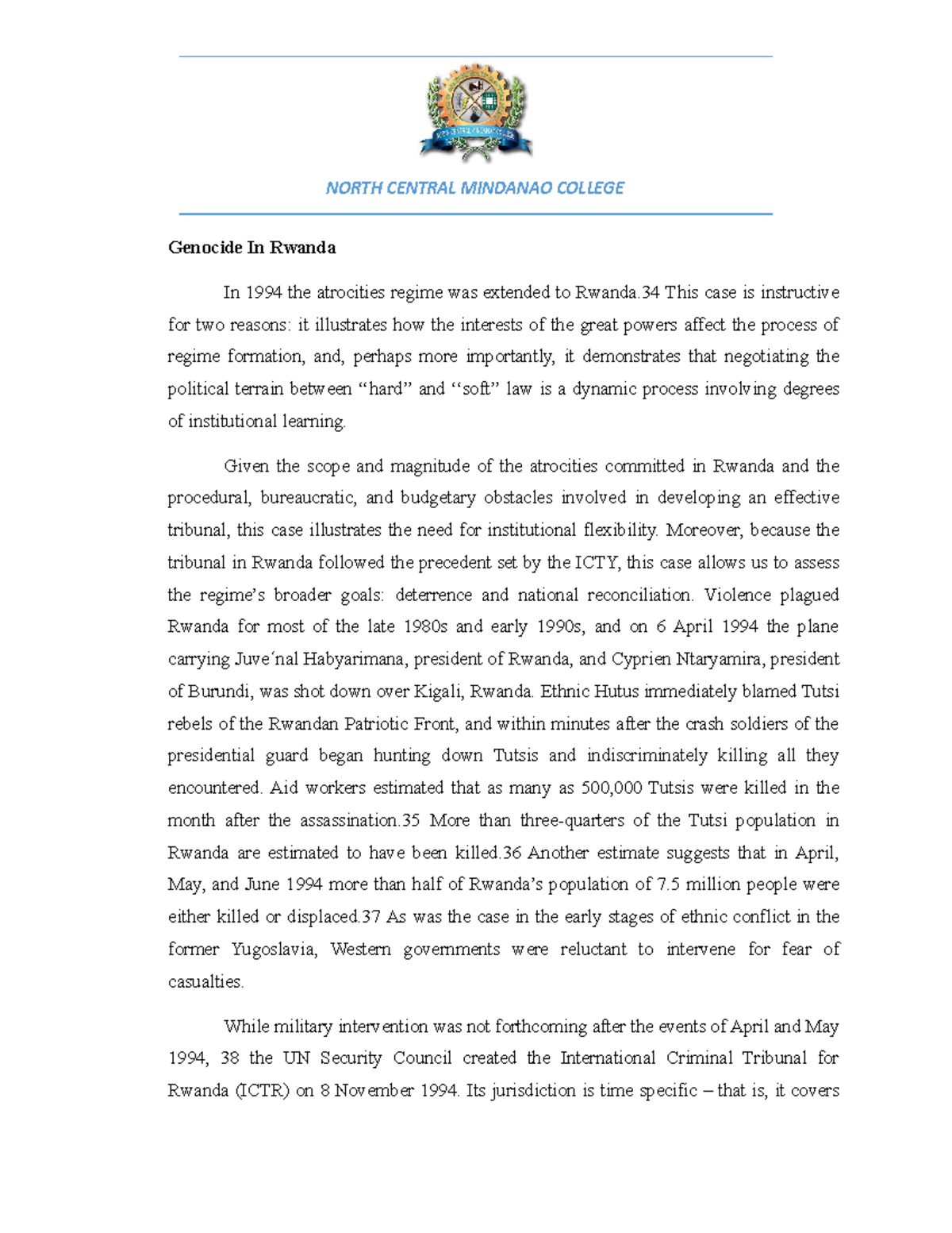 GEC 100 Genocide In Rwanda - Genocide In Rwanda In 1994 the atrocities ...