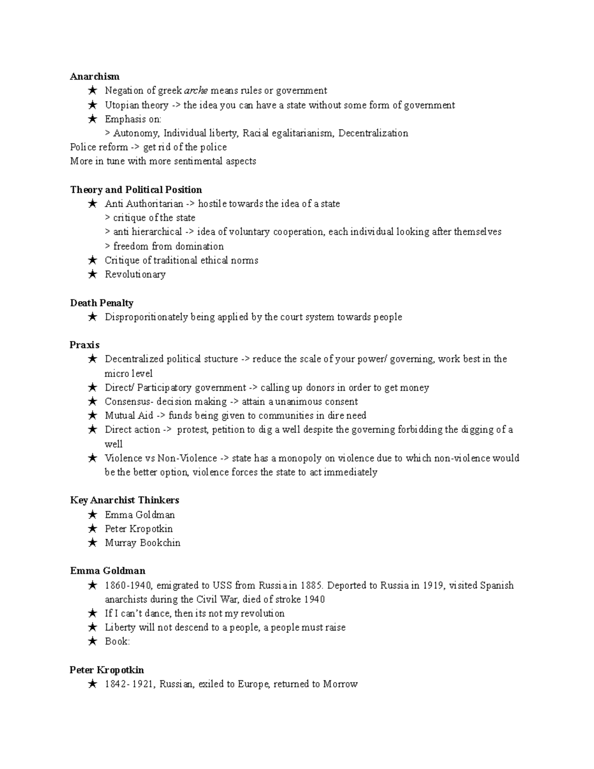 Anarchism - Anarchism ★ Negation of greek arche means rules or ...