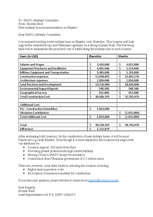 GBA 300 - Report - NextGen Exports By: Lee Corbett Kristen Neill ...