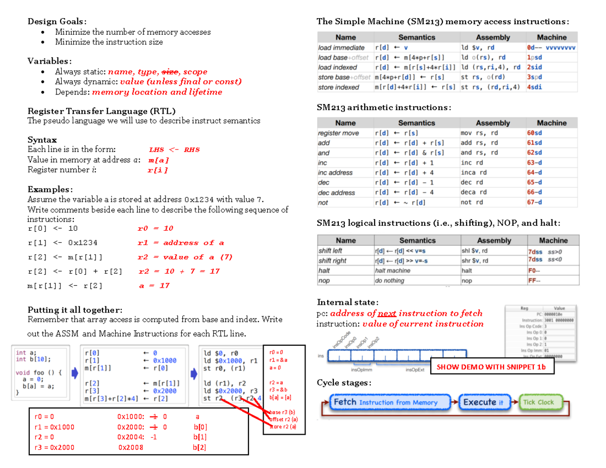 solution to static scalars arrays practice - CPSC 213 - UBC - Studocu