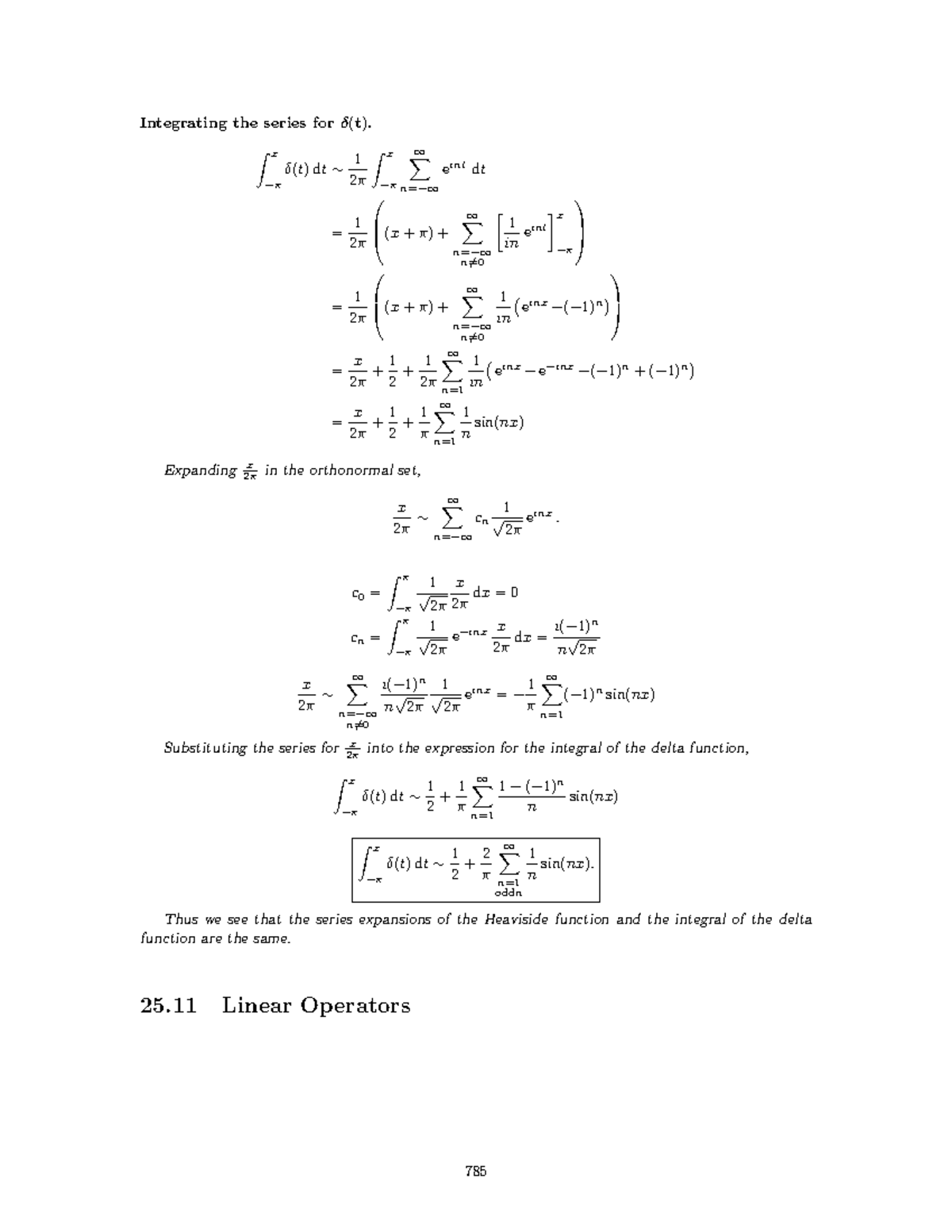 Ref MATH Adv Math Methods Sean Mauch-202 - Integrating the series for δ ...