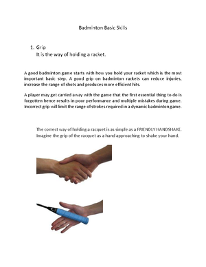 Types of Badminton Shots - Defensive Clear/Lob This is the most basic ...