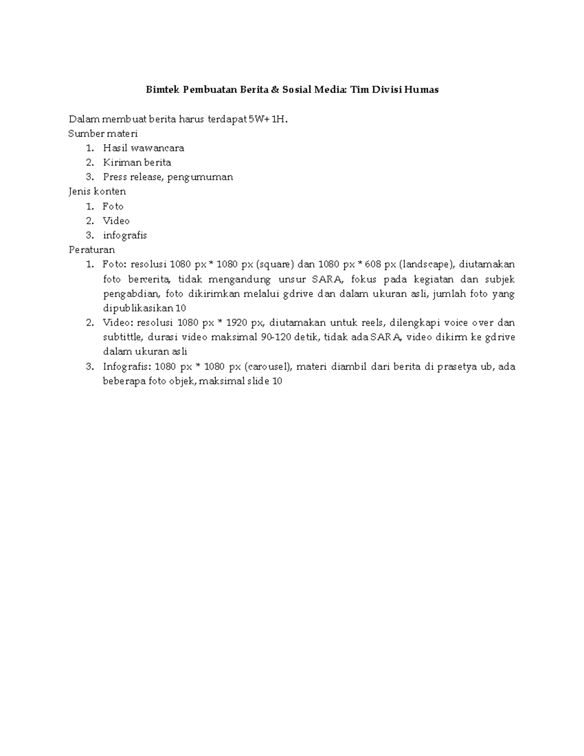Bimtek Pembuatan Berita & Sosial Media Tim Divisi Humas - Bimtek ...