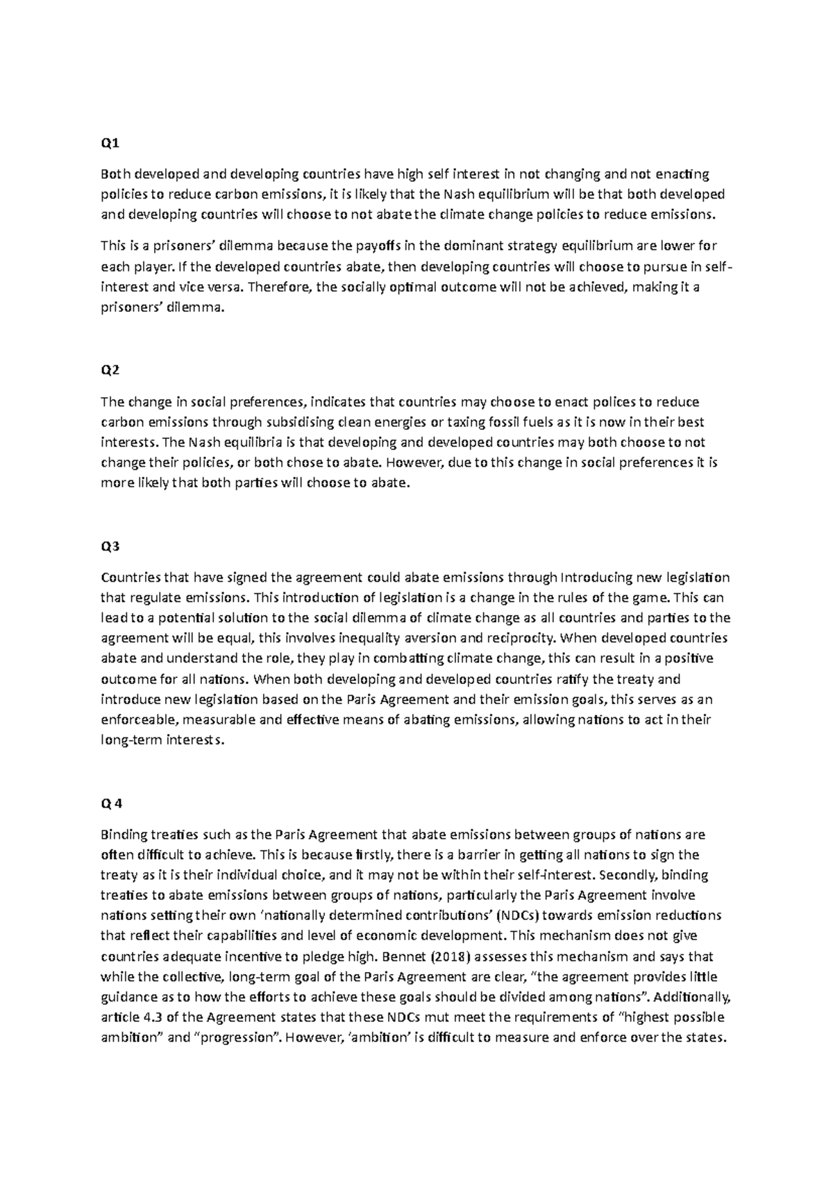 Economics assignment 1 - Q Both developed and developing countries have ...