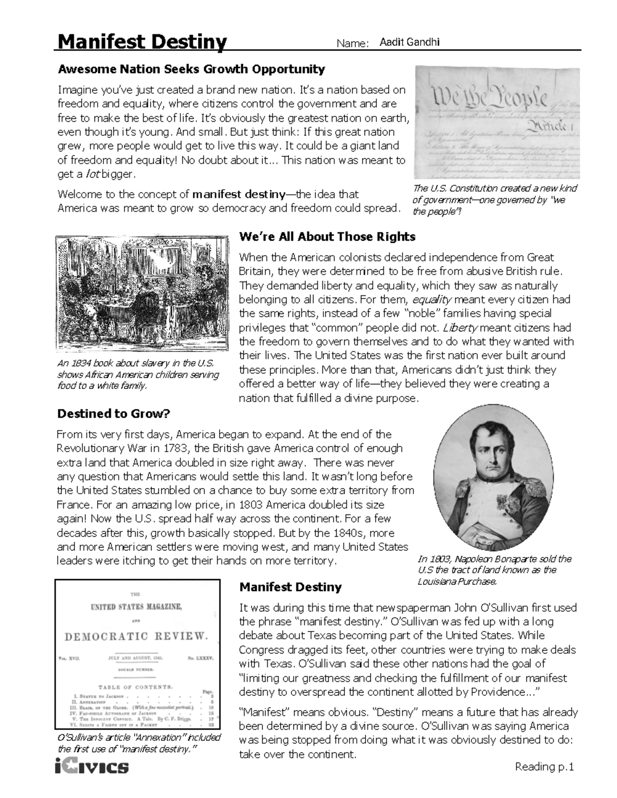 Kami Export - Aadit Gandhi - Manifest Destiny Student Docs - Reading p ...