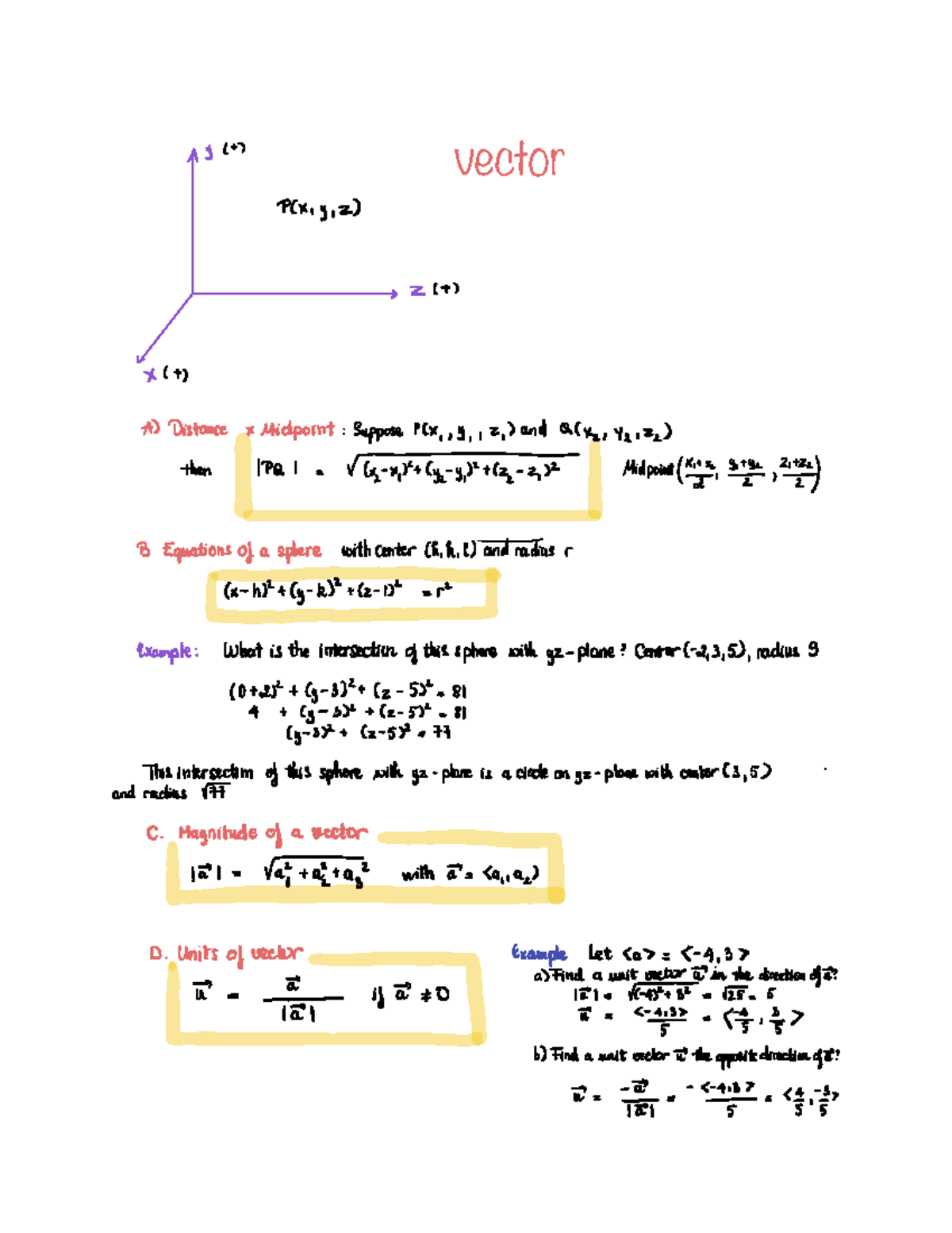 Chapter 12-13 - Lecture notes 12-13 - MATH 032 - vector - Studocu