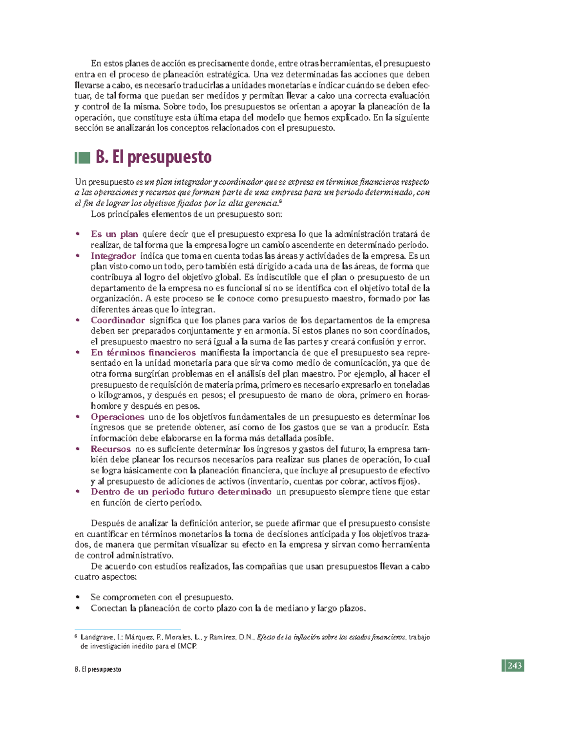 LR eje 1 - Resumen Costos y presupuesto - 243 En estos planes de acción es precisamente donde ...