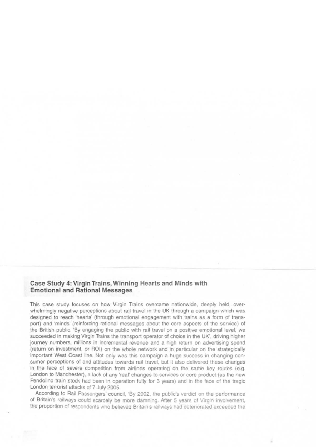 Case Virgin Trains - Promoción turística - Studocu