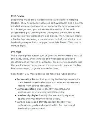 [Solved] Leadership maps are a valuable reflective tool for emerging ...